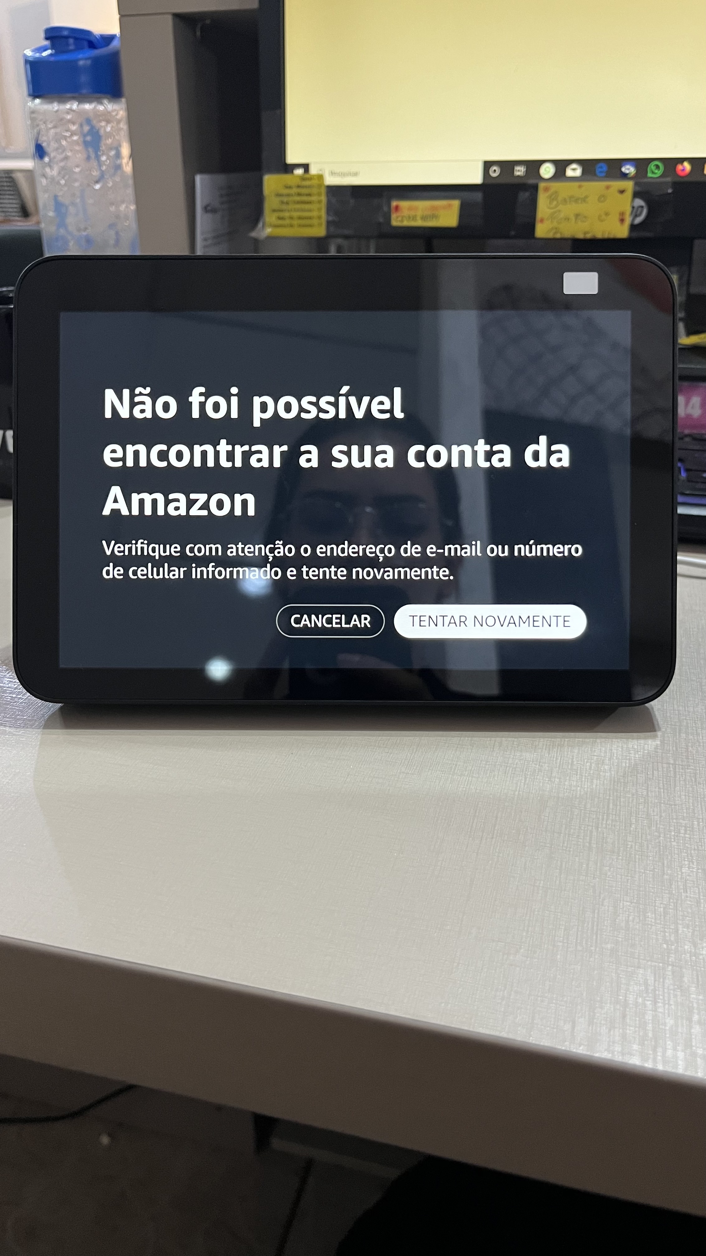 Logar na conta Amazon